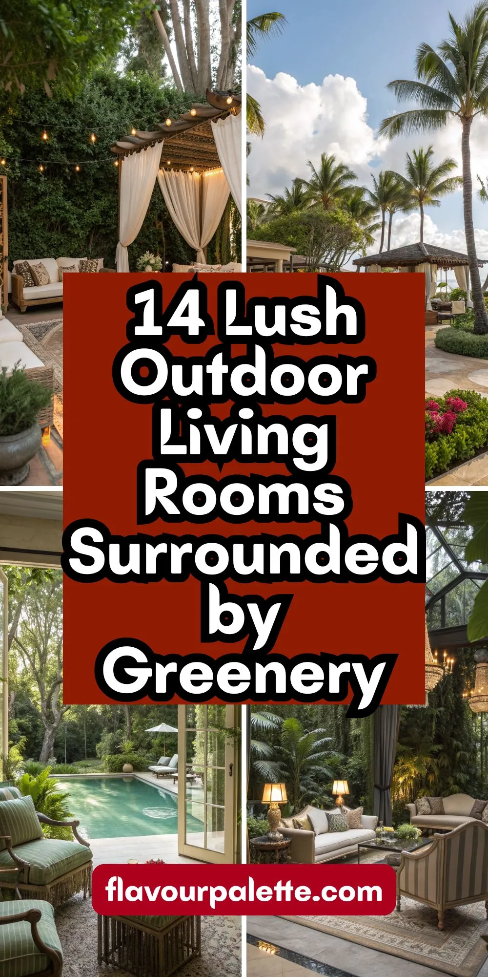 14 Lush Outdoor Living Rooms Surrounded By Greenery